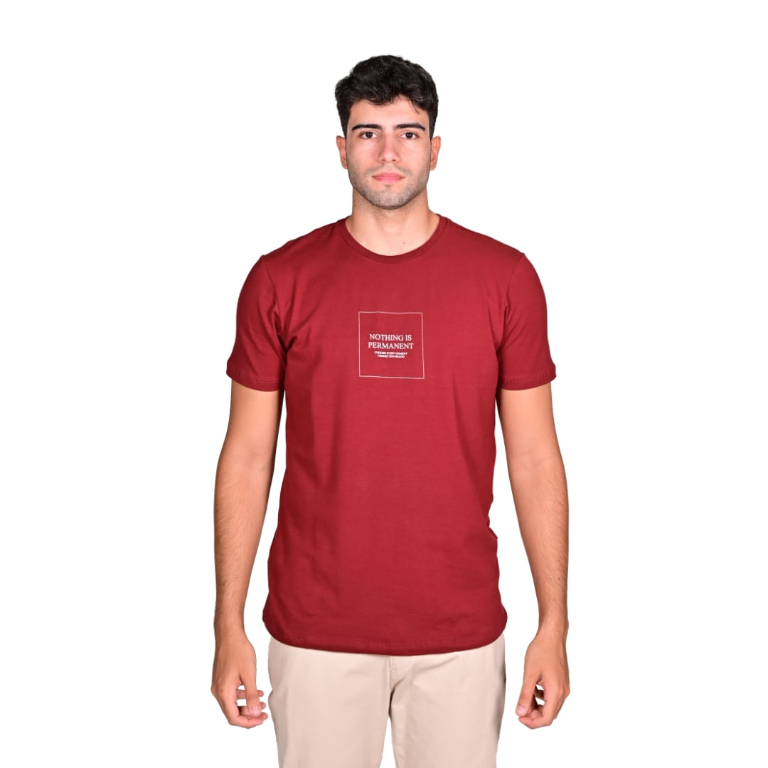 Remera M/C Bordo Hombre Connection