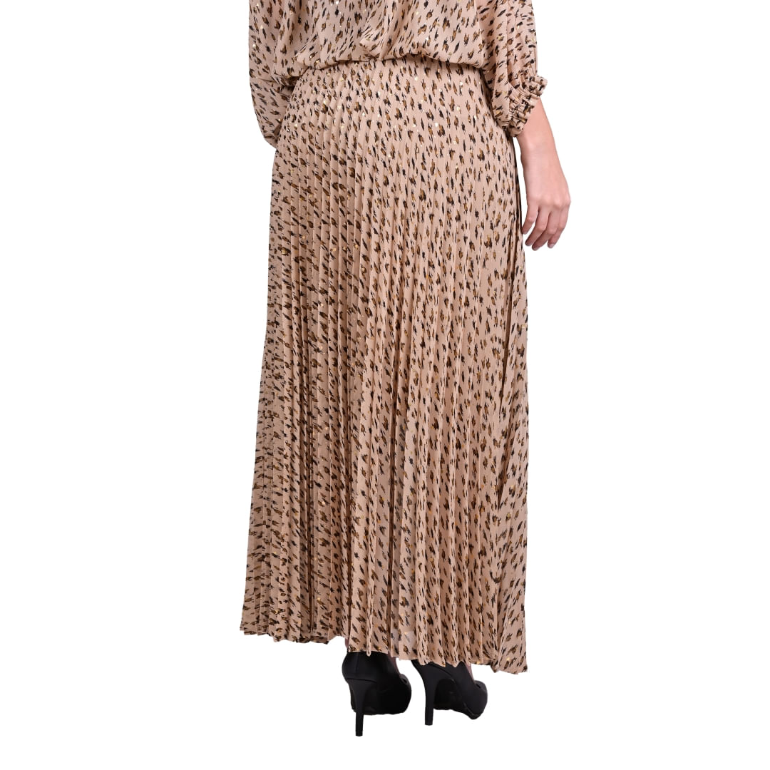 Pollera Plizada Animal Print Mujer Juliette - Unicentro Tienda Online