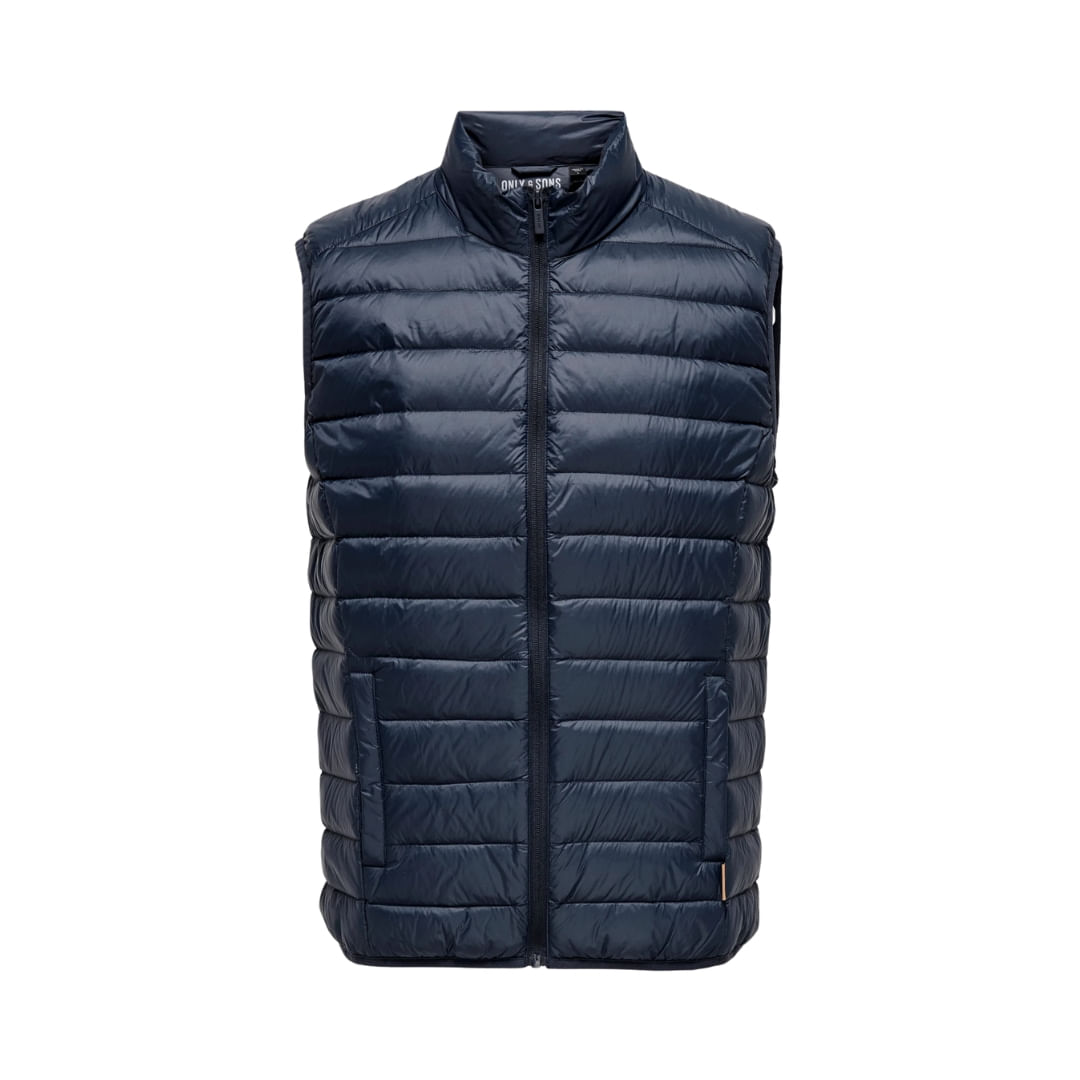 Chaleco Puffer Basic Azul M. Hombre Only & Sons