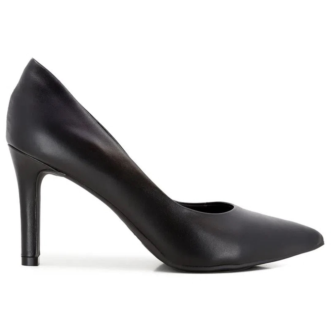 Stiletto Negro Taco Fino 10 Cm Clasico Usaflex